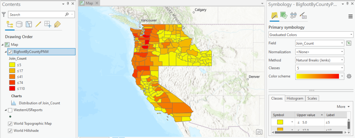 Introduction to GIS Analysis using Sasquatch Sightings - Geospatial ...