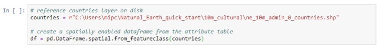 Tutorial Creating A Spatially Enabled Dataframe In Arcgis Pro Geospatial Training Services