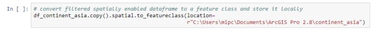 Tutorial Creating A Spatially Enabled Dataframe In Arcgis Pro Geospatial Training Services