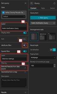How to configure the Query Widget with a Spatial Buffer in Experience Builder - Geospatial ...