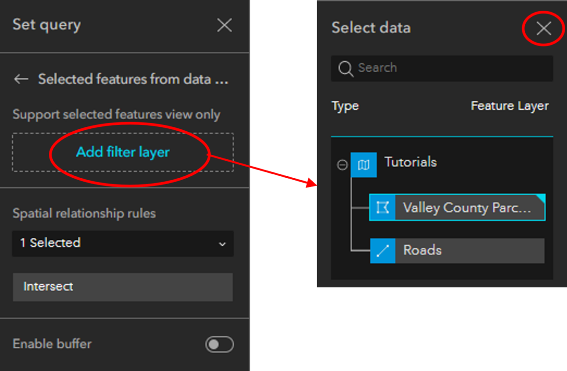How to configure the Query Widget with a Spatial Buffer in Experience Builder - Geospatial ...