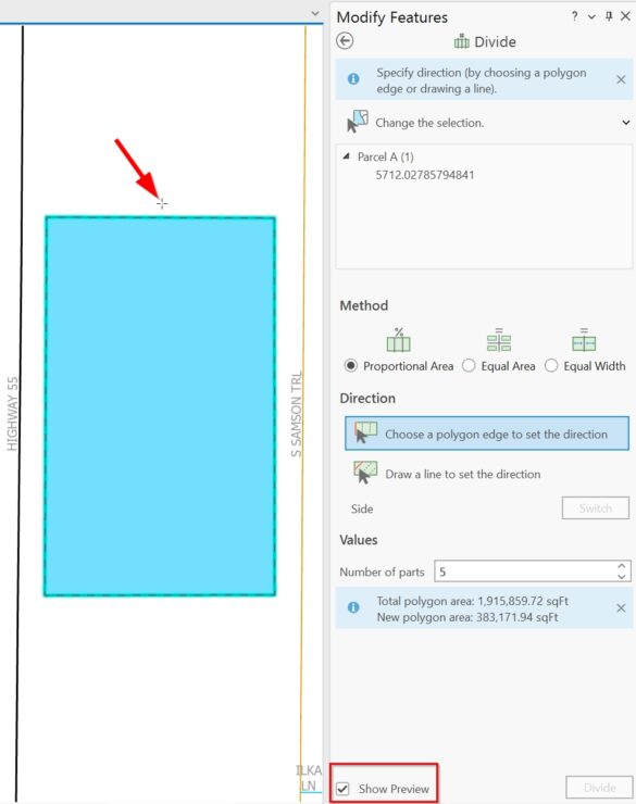How To Quickly Divide A Polygon Into Equal Areas In Arcgis Pro Geospatial Training Services