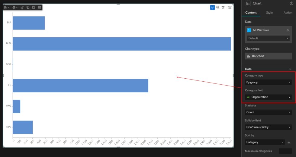 How to Customize a Stacked Bar Chart with a Split-By in Experience Builder - Geospatial Training ...